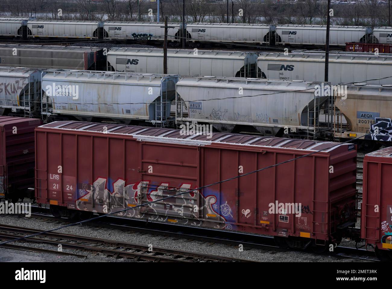 Train consists are formed at Norfolk and Southern Railroad's Conway ...