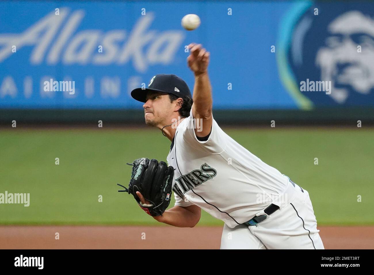 Seattle Mariners starting pitcher Marco Gonzales in action against the ...