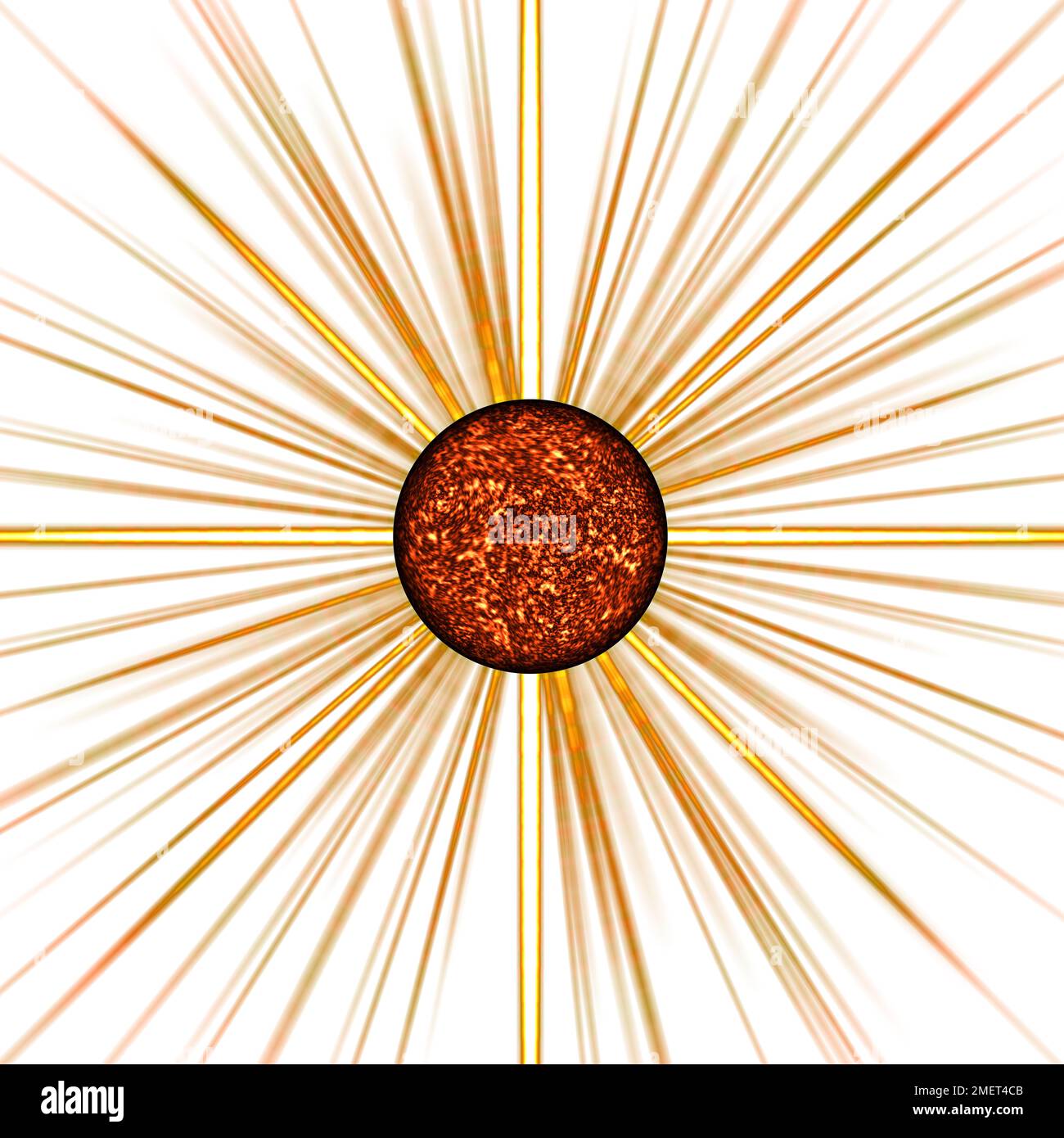 3D rendering of the sun and rays isolated on Stock Photo - Alamy