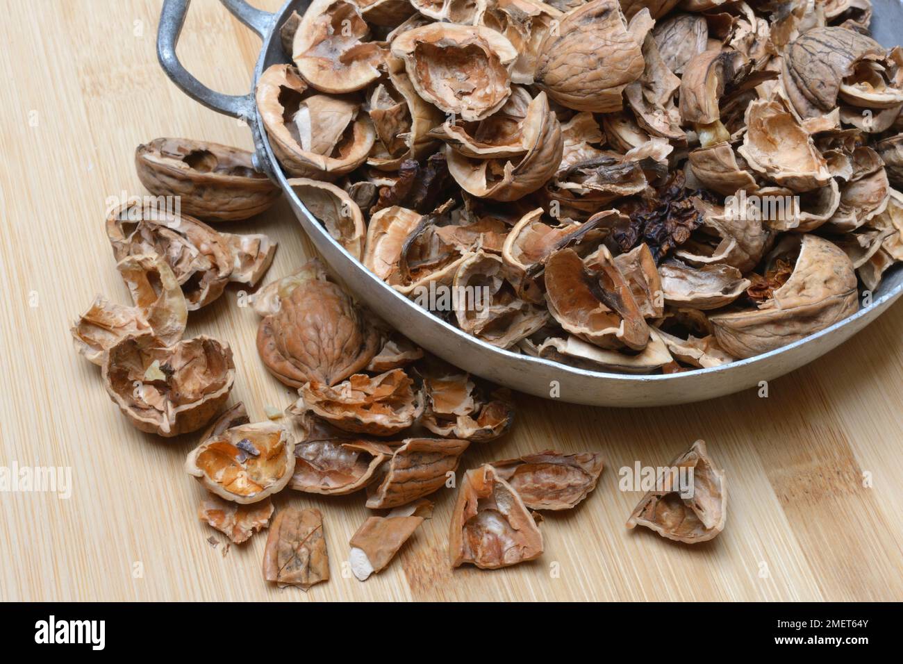 Persian walnut (Juglans regia), walnut shells in shell Stock Photo - Alamy