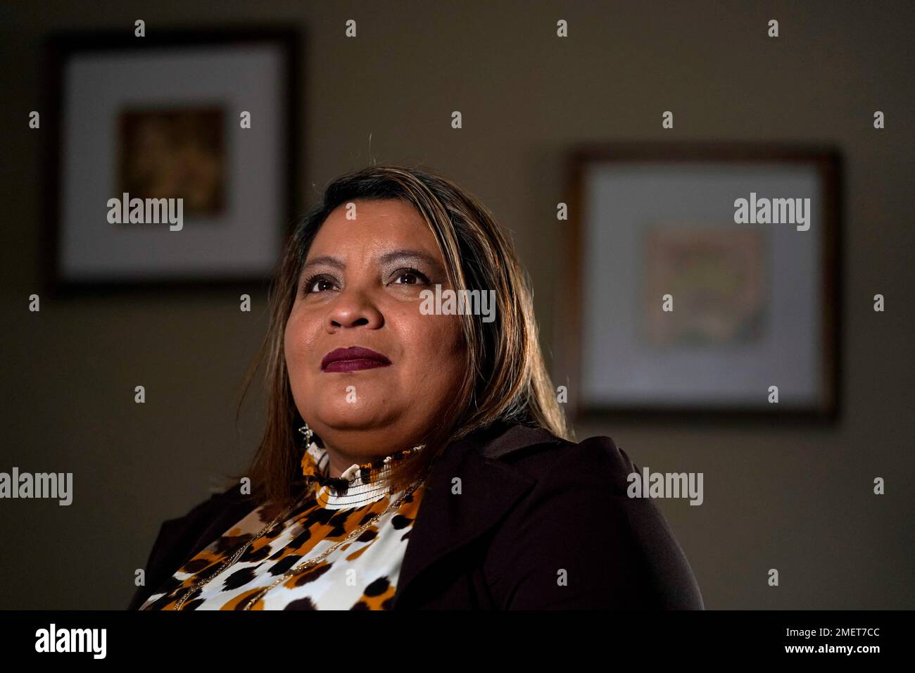 Irma Chavez poses for a photo, Tuesday, March 9, 2021, in Springdale ...