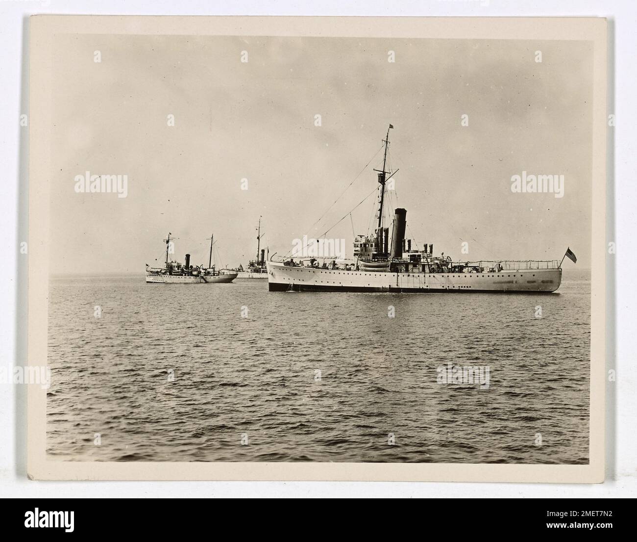 This image shows a Coast Guard fleet preparing for target practice ...