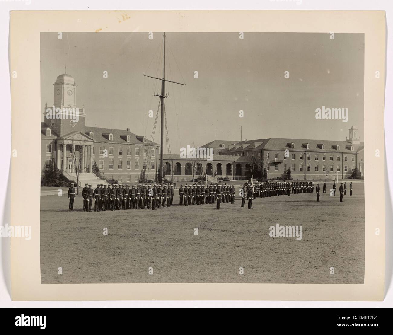 Coast Guard cadets stand in front of Hamilton Hall at the U.S. Coast ...