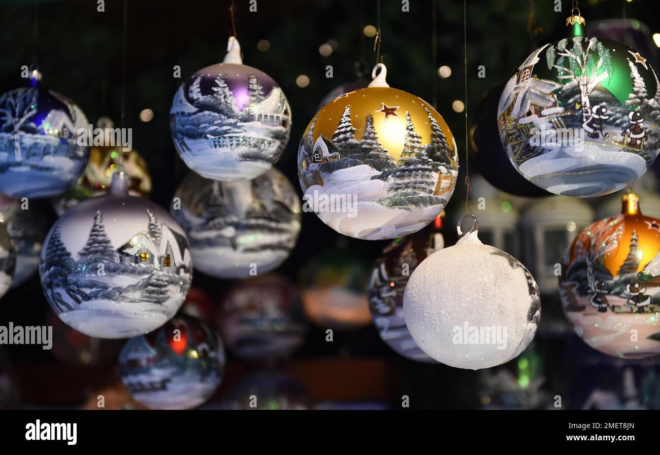 Christmas baubles at Christmas time, Germany Stock Photo - Alamy