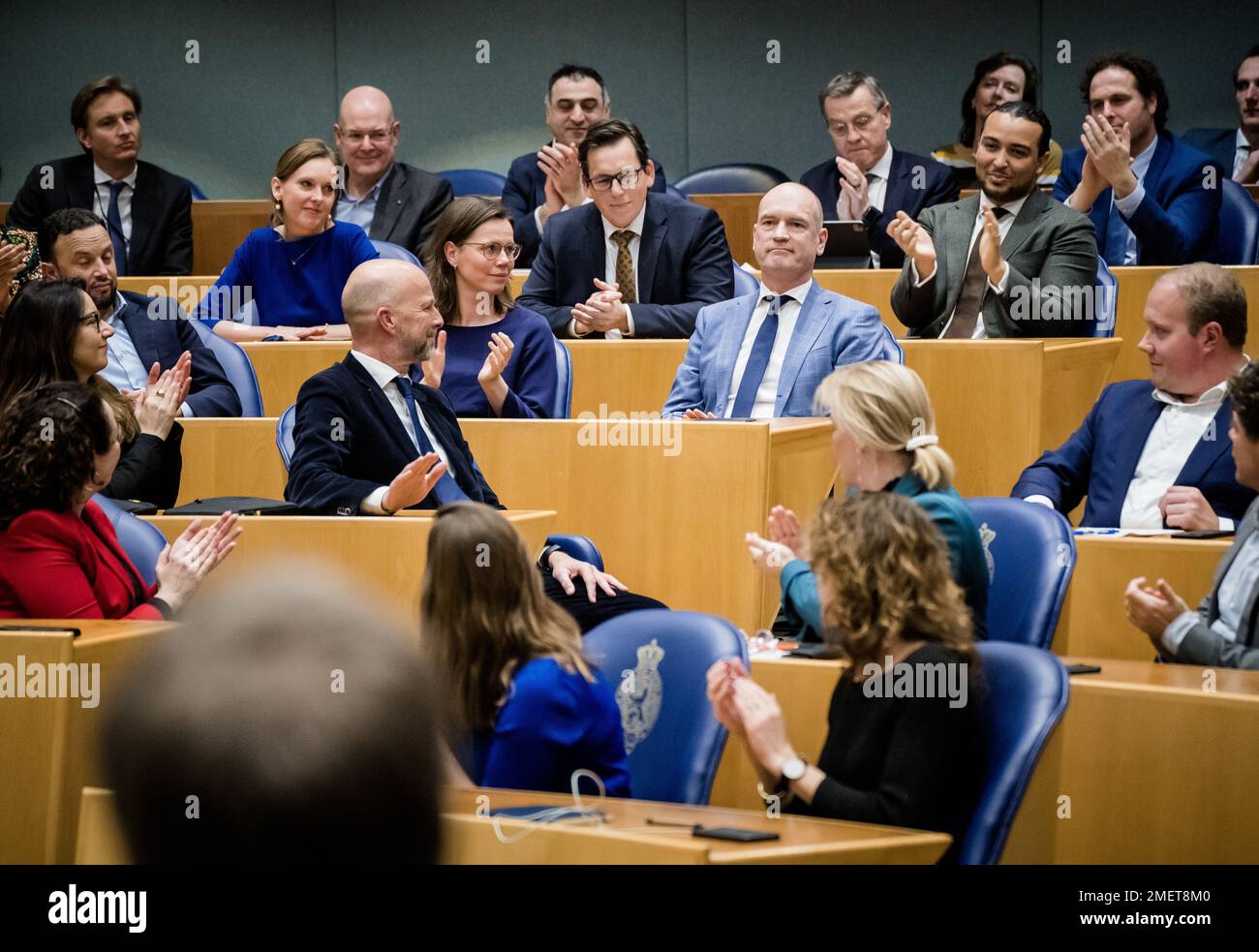 THE HAGUE - Gert-Jan Segers and his successor Mirjam Bikker during ...