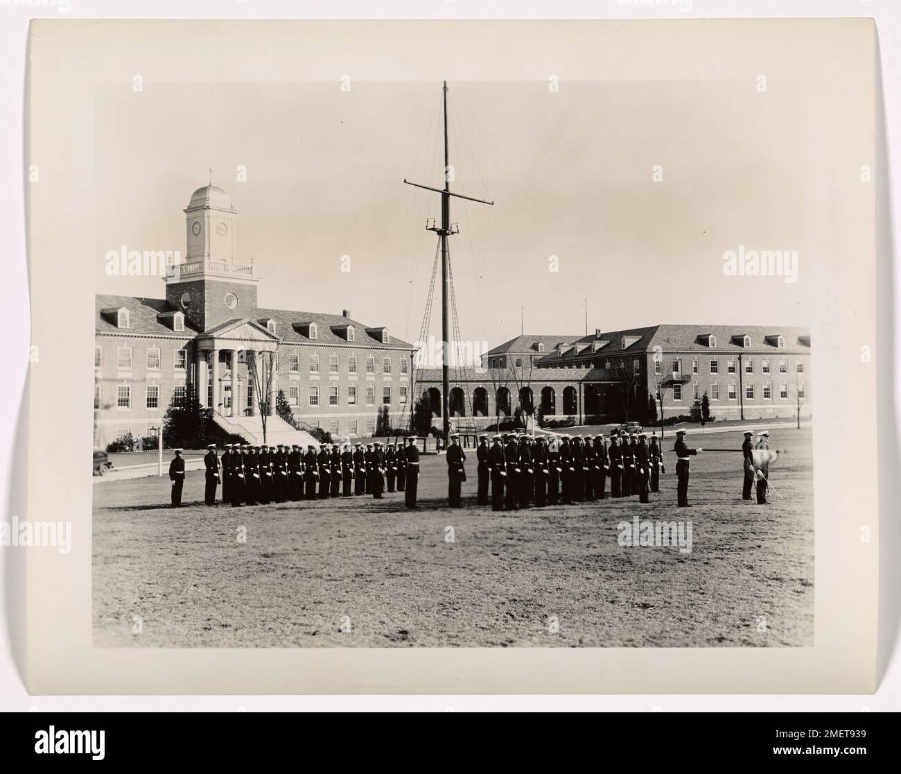 This image depicts U.S. Coast Guard cadets in front of Hamilton Hall at ...