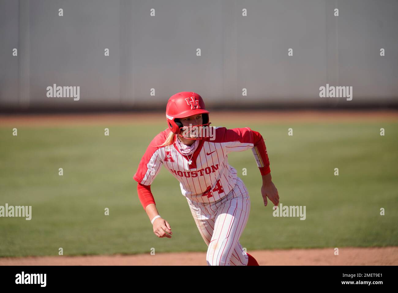 University of Houston infielder Paige Hulsey (44) gets a lead off ...
