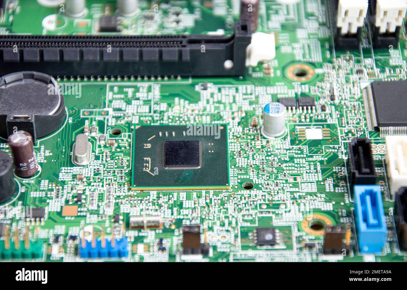 top view of computer motherboard Stock Photo - Alamy
