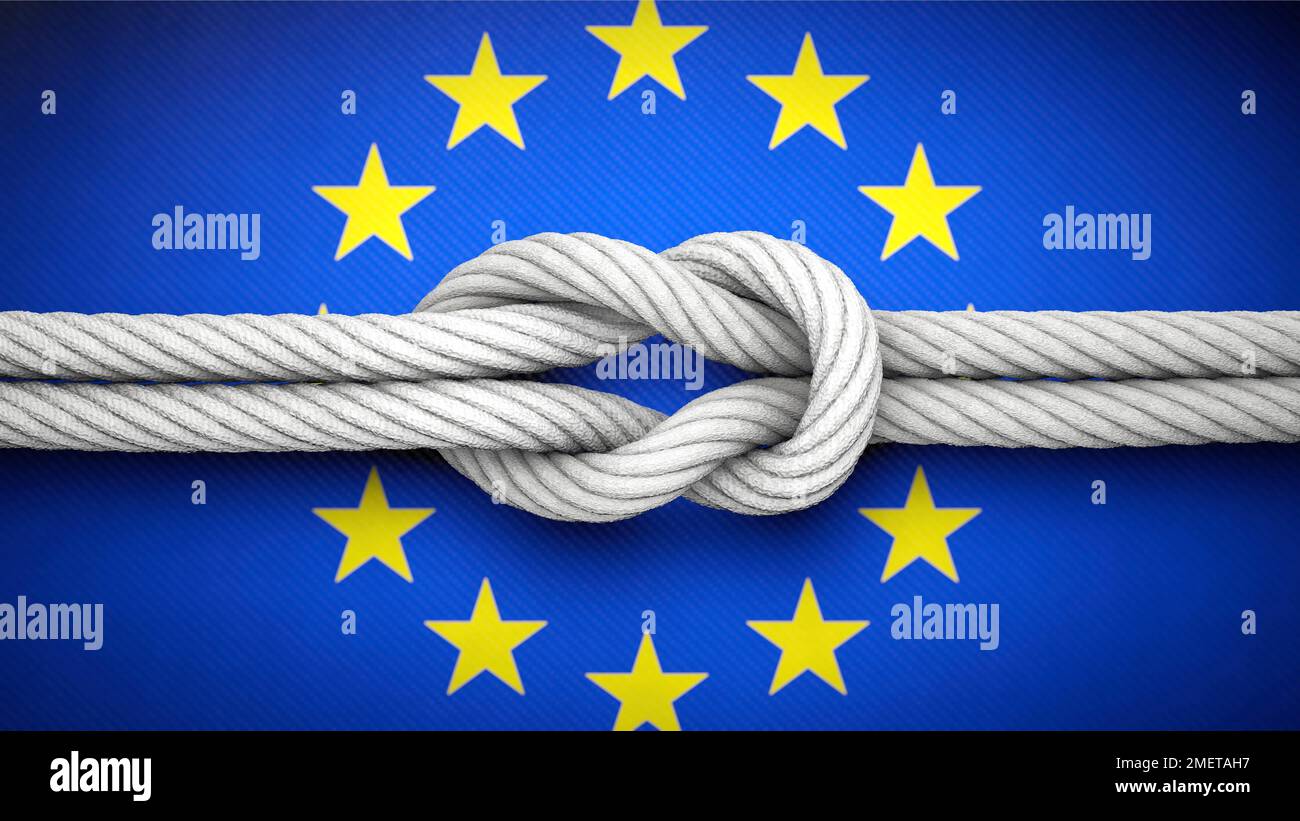 Symbolic image on the theme of cohesion in European society Stock Photo ...