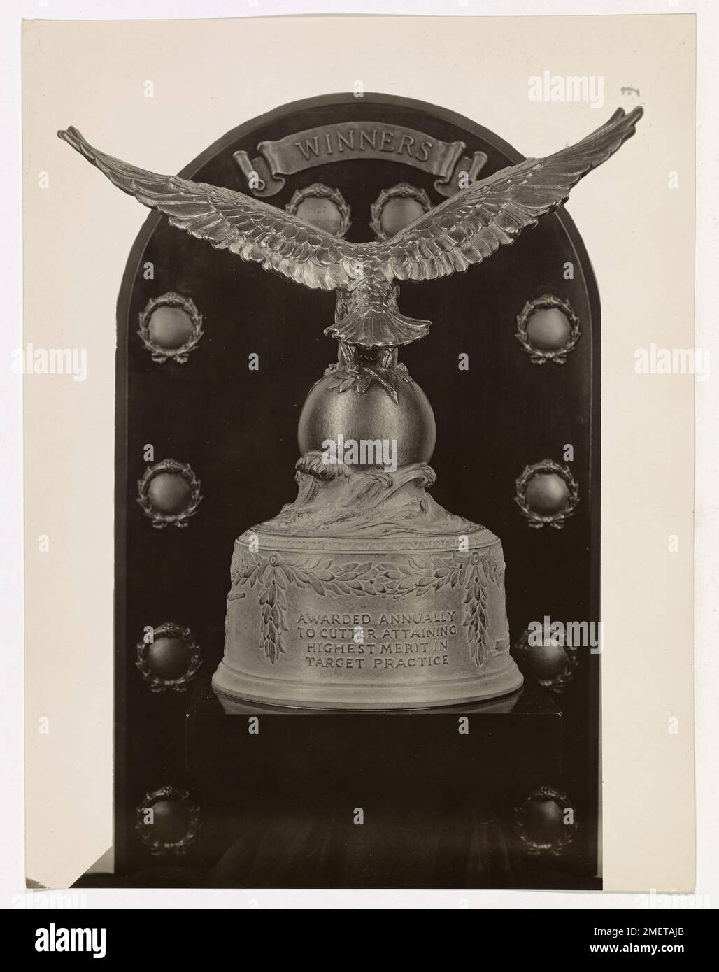 A U.S. Coast Guard cutter is awarded a gunnery trophy for outstanding ...
