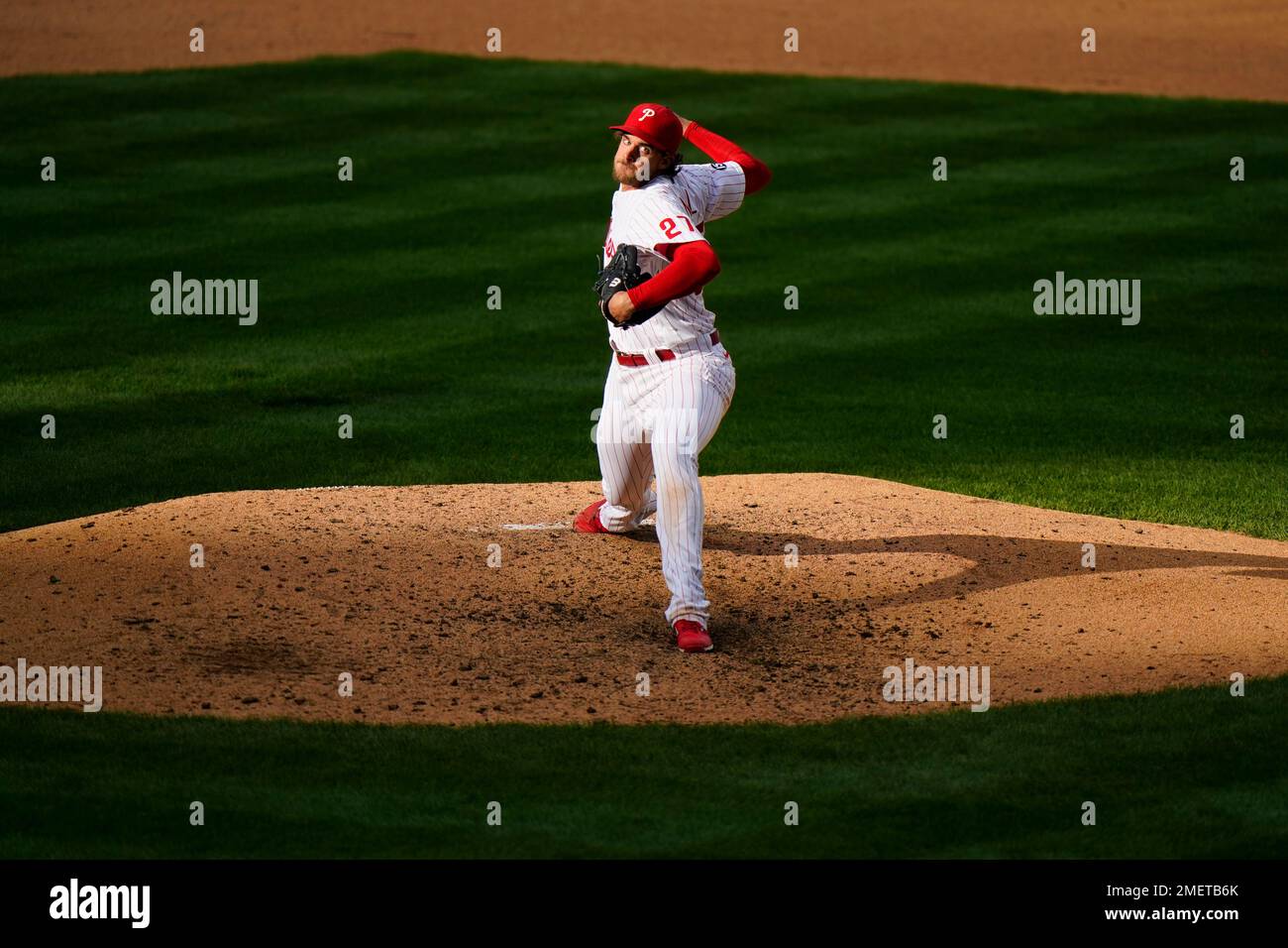 Philadelphia Phillies' Aaron Nola plays during a baseball game against ...