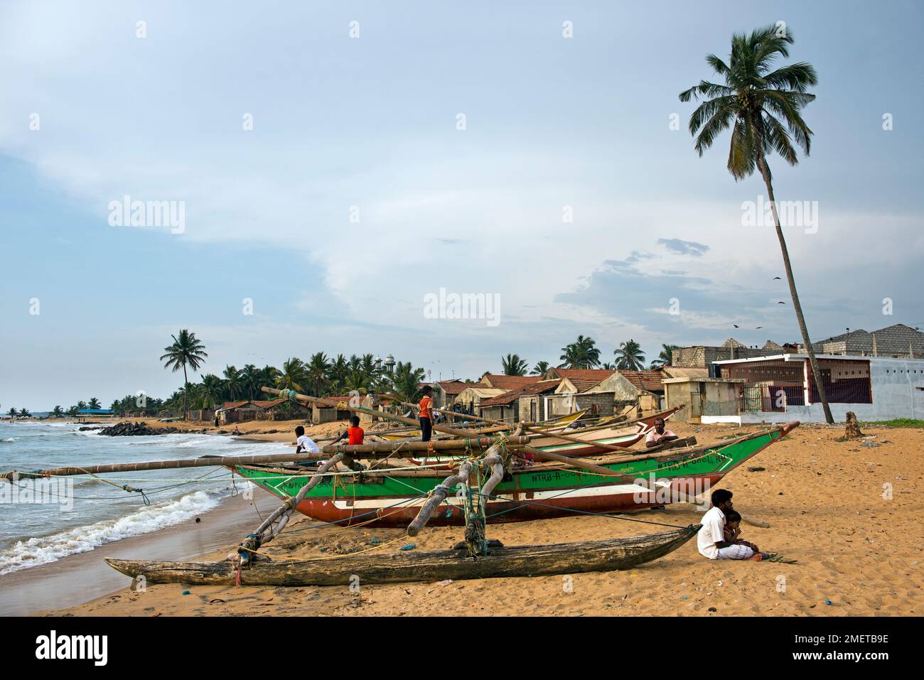 Negombo beach people hi-res stock photography and images - Alamy