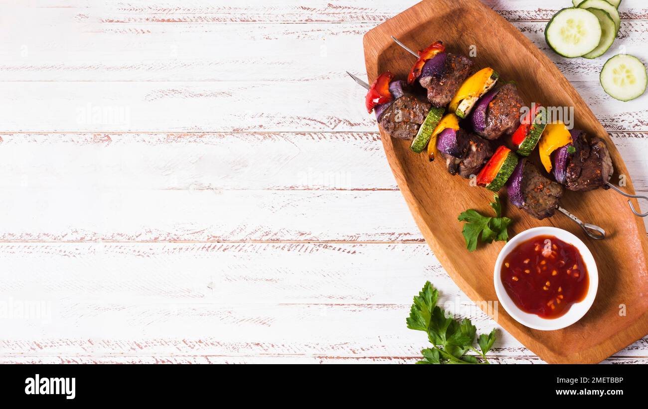 delicious arabic fast food plateau top view Stock Photo - Alamy