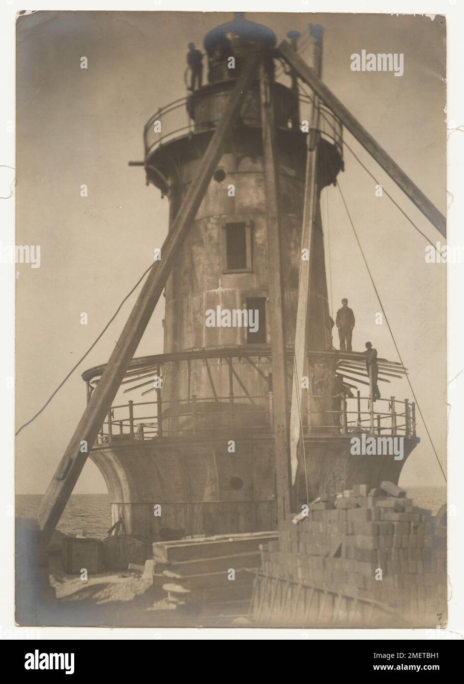 Lighthouse Construction. This image depicts the construction of a ...