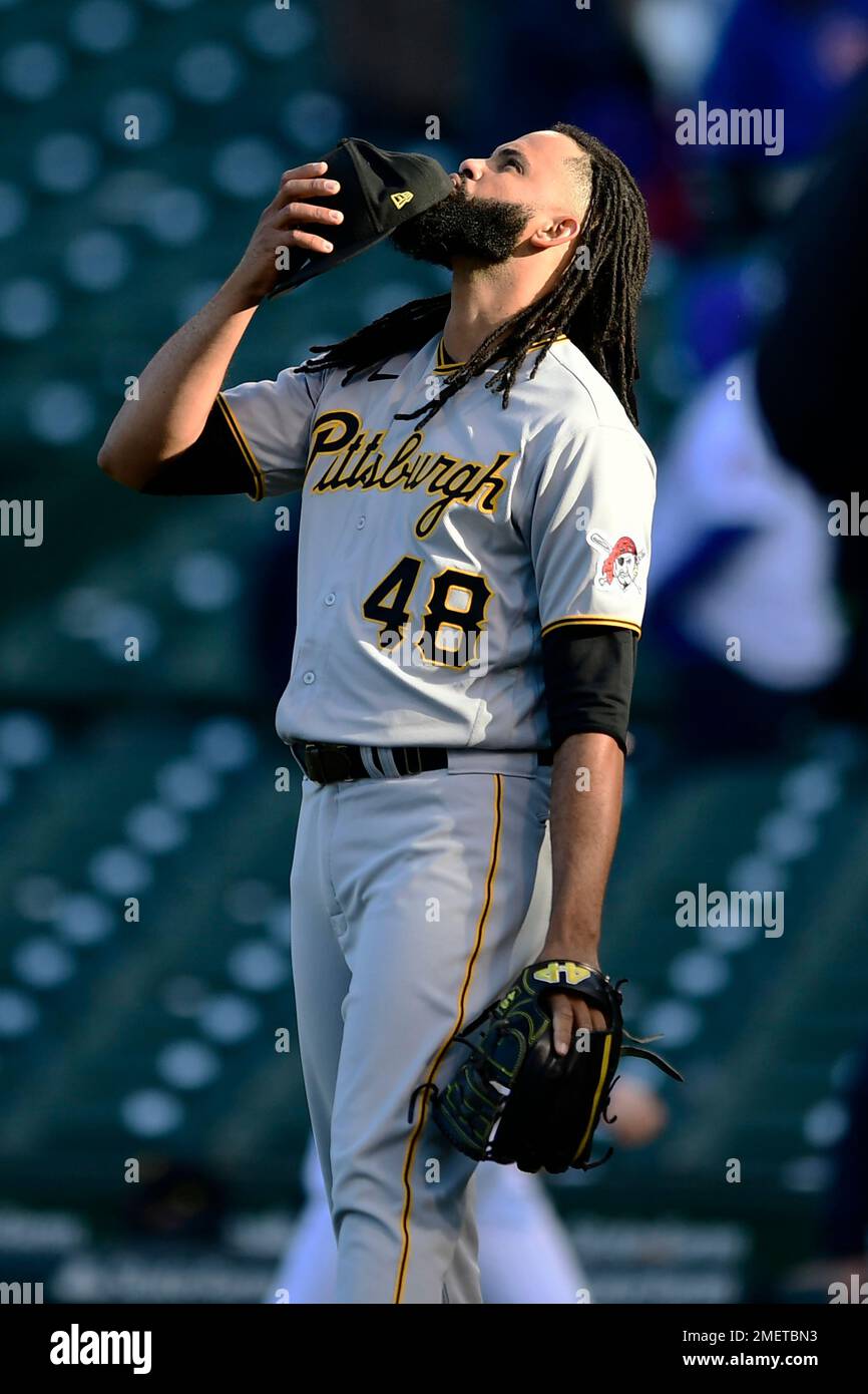 Pittsburgh Pirates closing pitcher Richard Rodríguez celebrates after ...