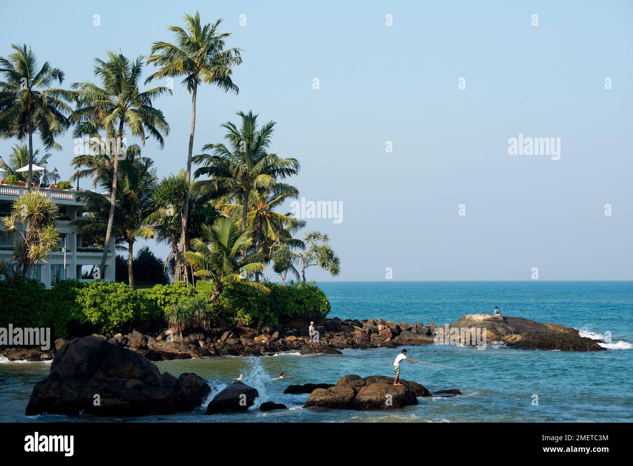 Colombo, Mount Lavinia, Sri Lanka, Western Province, people swimming ...