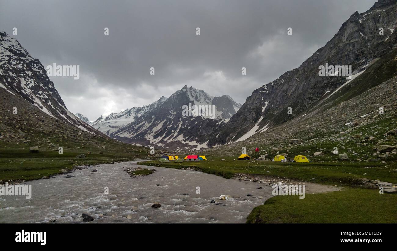 Himachal Pradesh, India - June 8th, 2022 : Landscapes of Hampta Pass ...