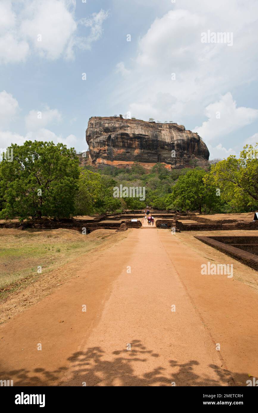 Kimbissa, Sigiriya rock, Southern Province, Sri Lanka, path leading up ...