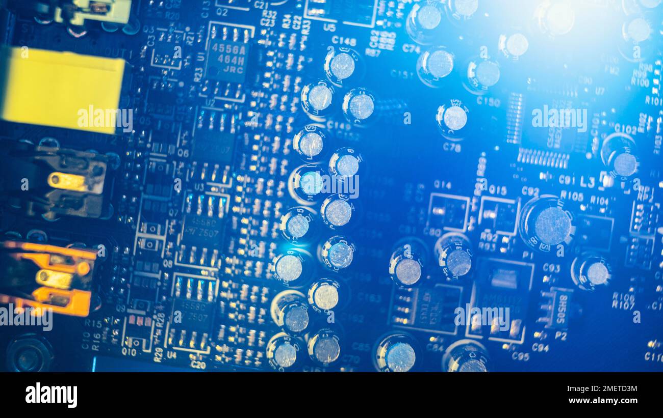 Close up technological pieces background Stock Photo - Alamy