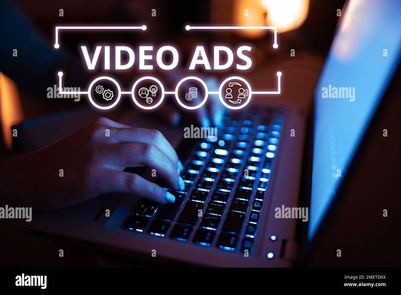 Sign displaying Video Ads. Business showcase Engage audience in the ...