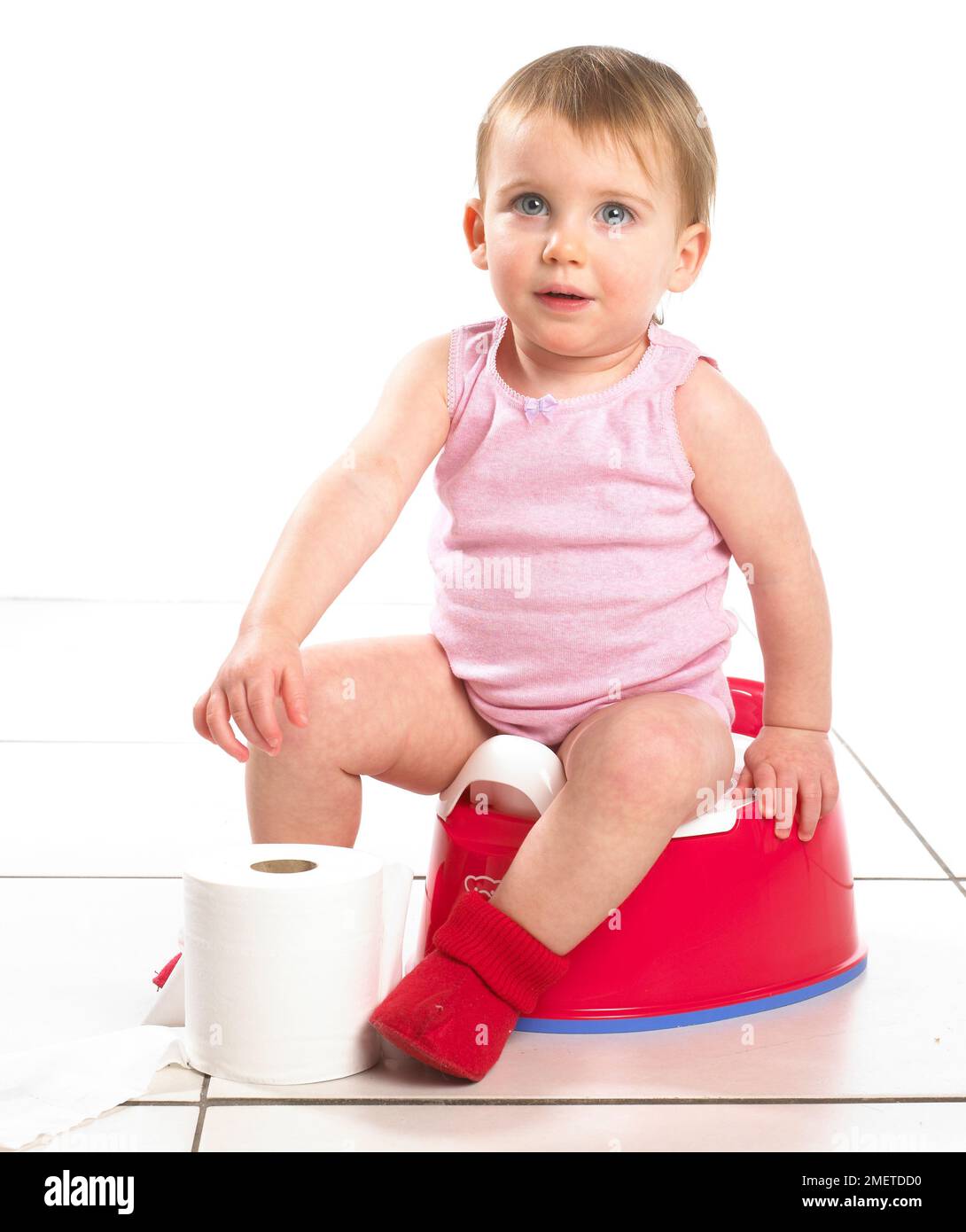 Girl sitting on toilet hi-res stock photography and images - Alamy