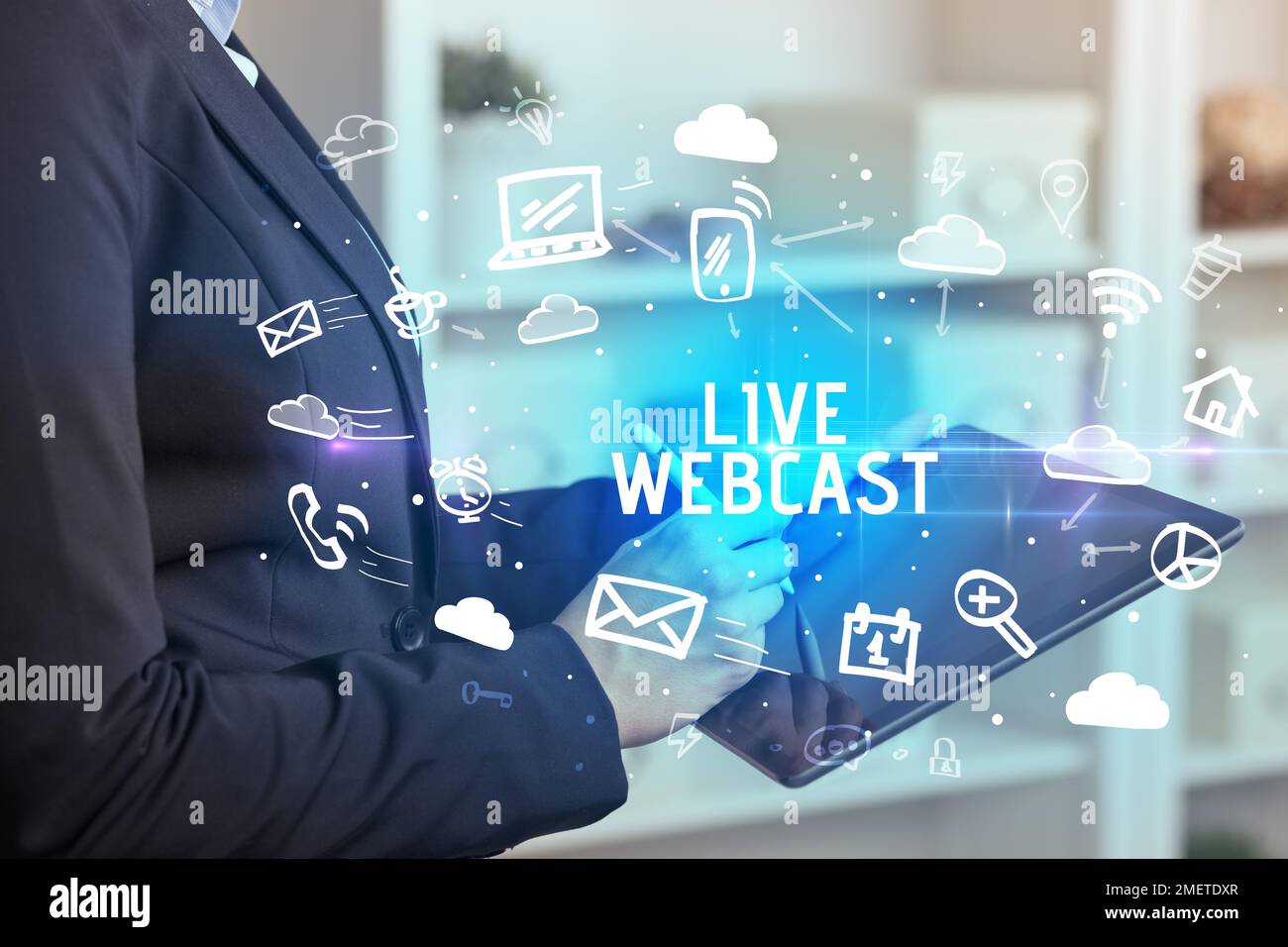 Close-up Of A Person Using Social Networking Stock Photo - Alamy