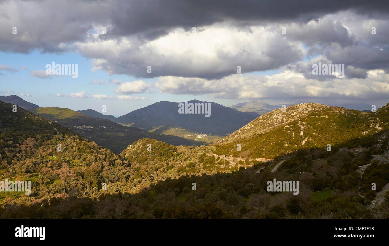 Spring in Crete, Amari Basin, Amari, Psiloritis, Ida Massif, Cloudy Sky ...
