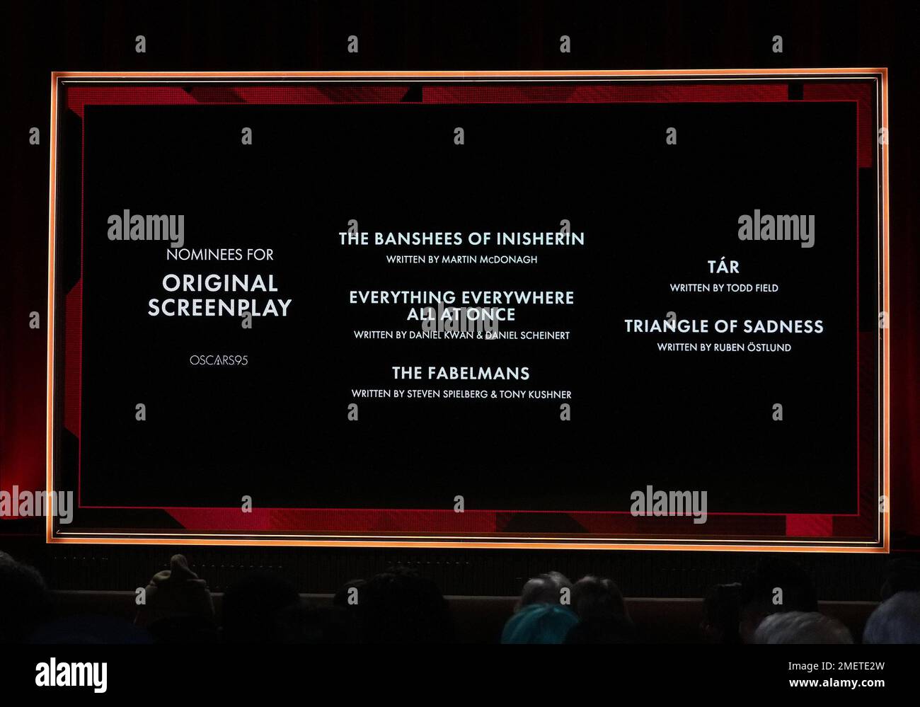 Los Angeles, USA. 24th Jan, 2023. Nominees for ORIGINAL SCREENPLAY ...