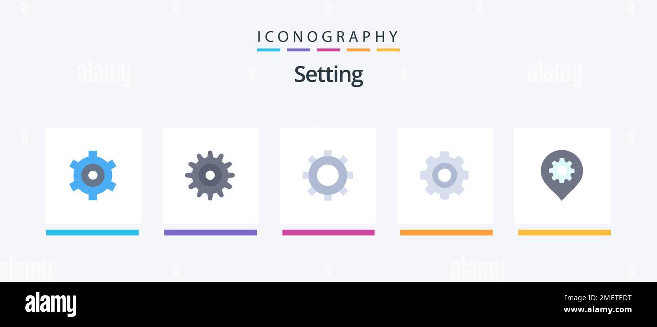 Setting Flat 5 Icon Pack Including . location. setting. setting. wheel ...