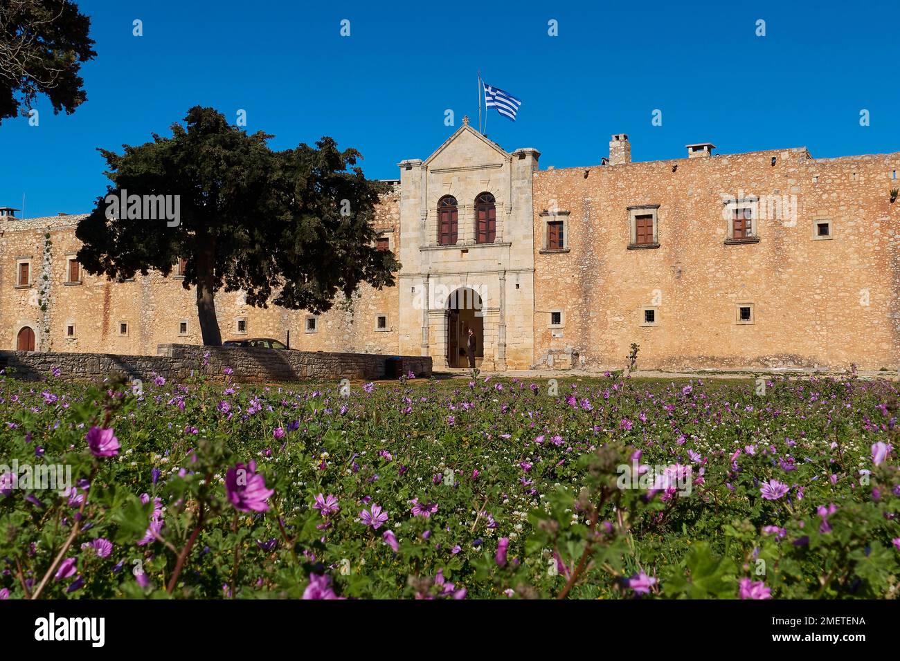 Spring in Crete, Mountain village of Rokka, Excavation site, Rokka ...