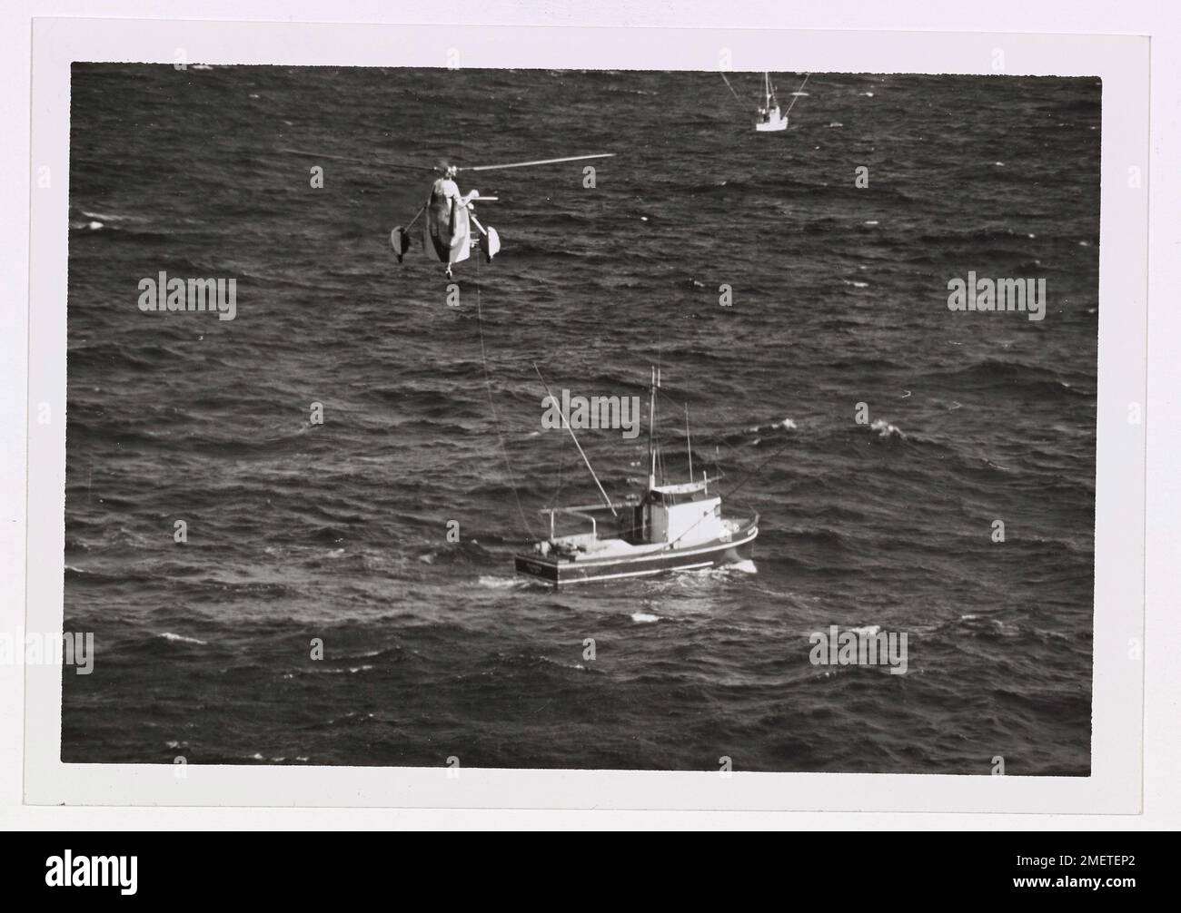 This image shows the medevac of an injured fisherman from the fishing ...
