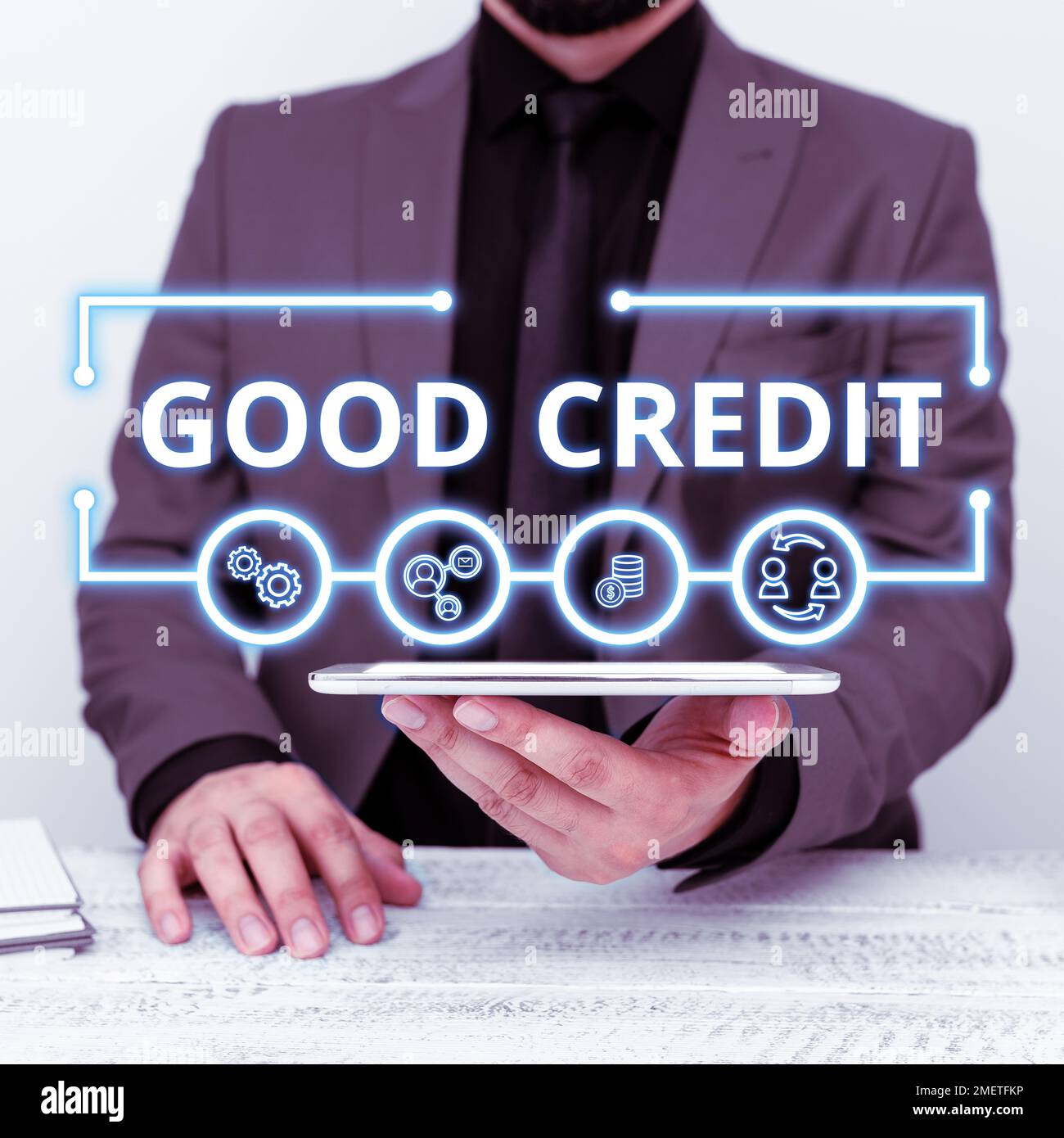 Handwriting text Good Credit. Business concept borrower has a ...