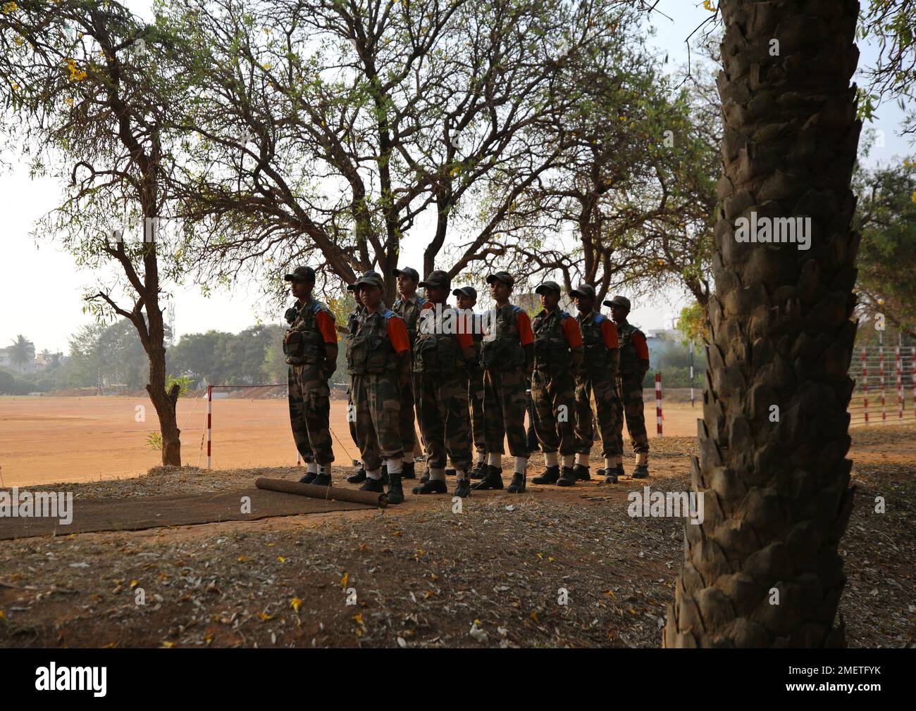Indian army women recruits wait to demonstrate their skills as part of ...