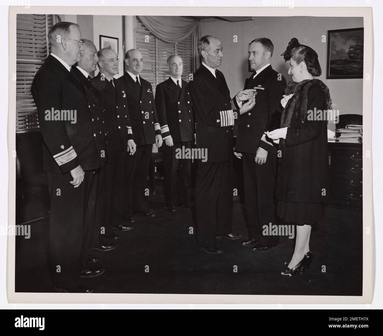 Distinguished Service Medal presented to "Iceberg" Smith. At a ceremony ...