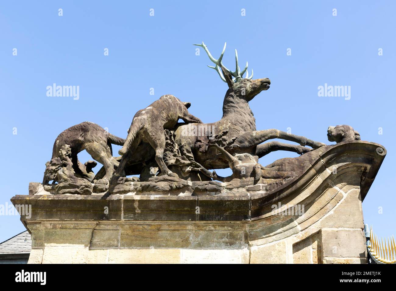 Former Wedinghausen Monastery, gate of Hirschberg Castle, today museum ...