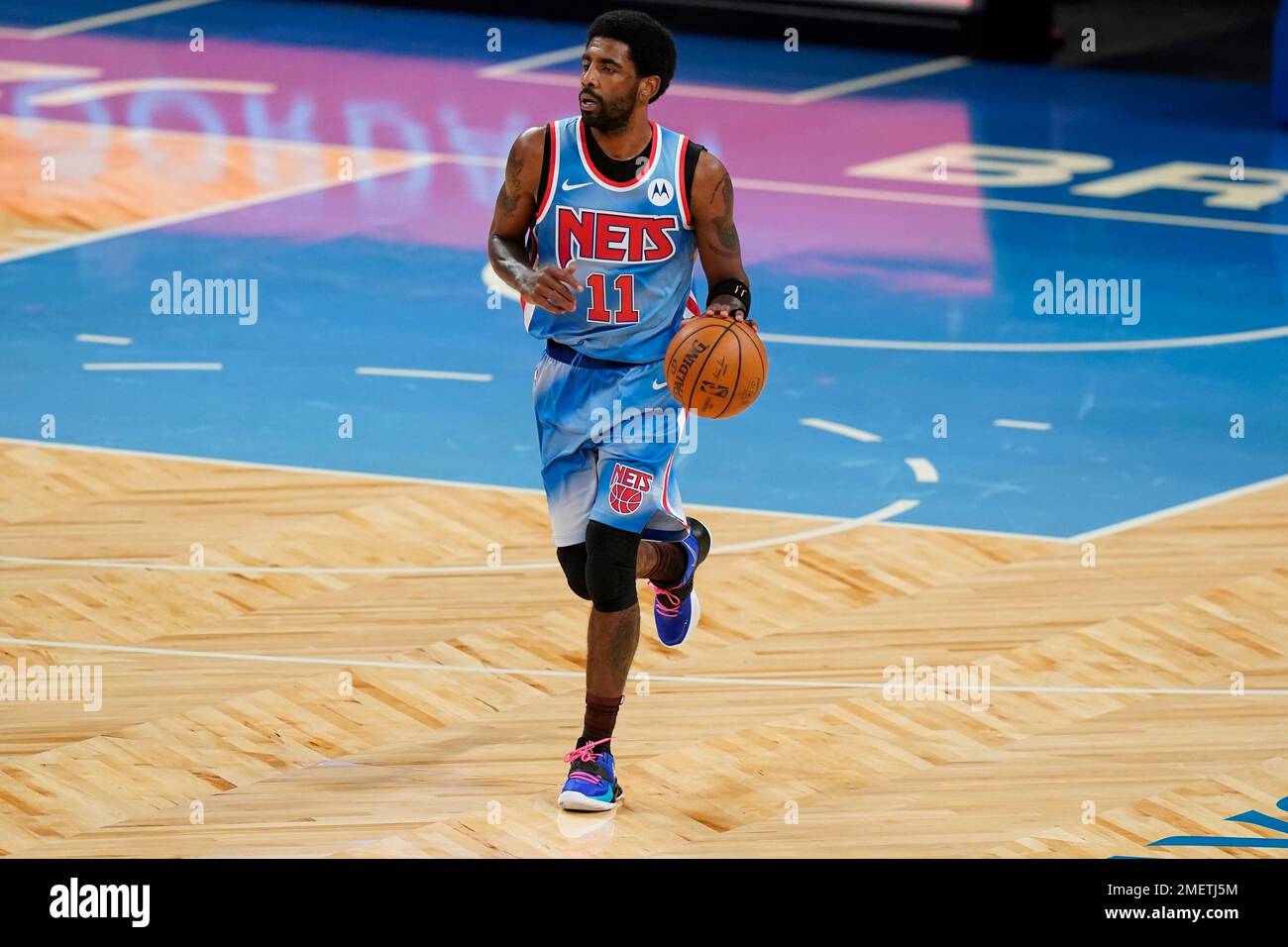 Brooklyn Nets' Kyrie Irving (11) during the first half of an NBA ...