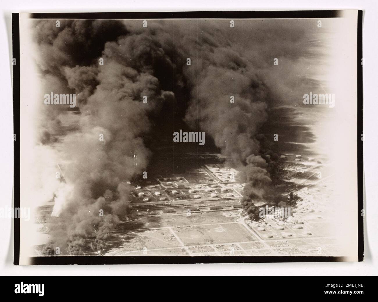 Aerial view of the Texas City fire disaster, showing the massive blaze ...