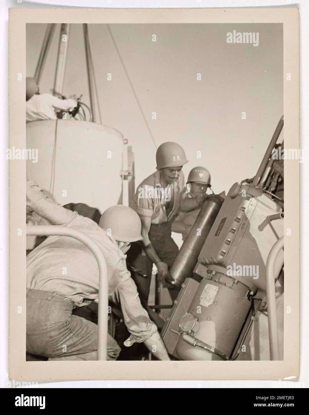 This photograph shows actor Cesar Romero aboard a Coast Guard-manned ...