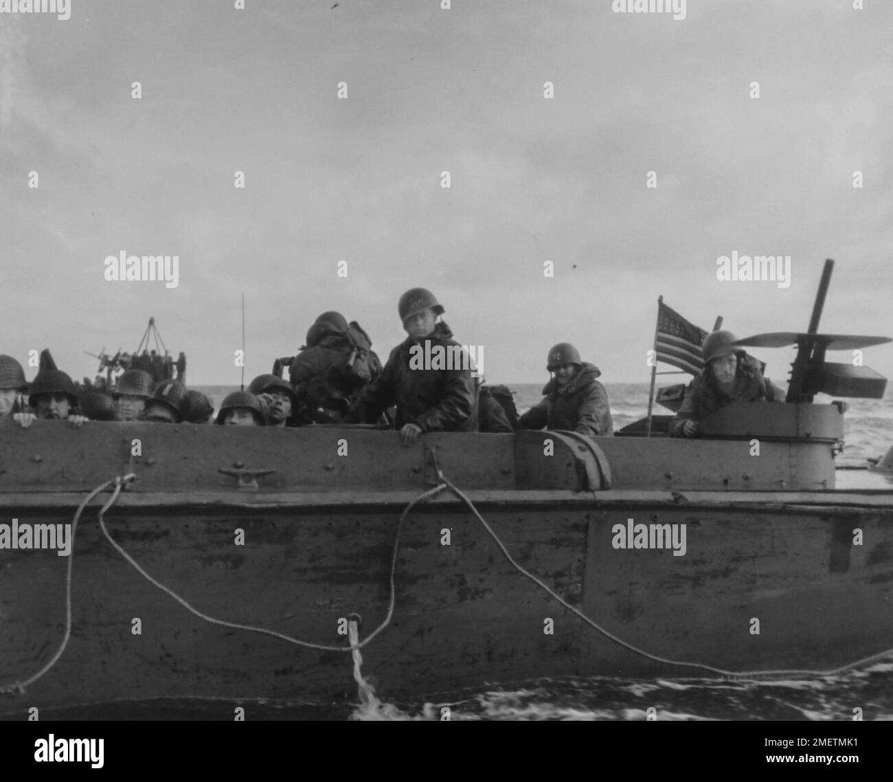 American soldiers make their way to the French coast aboard a Coast ...