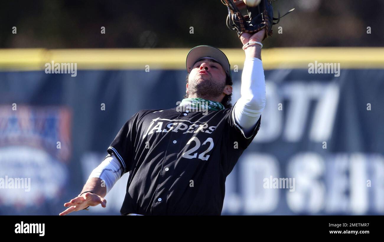 Manhattan Jaspers' Richie Barrella (22) in action against the Monmouth ...