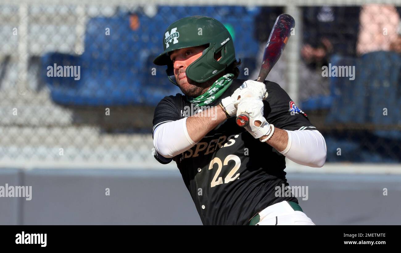 Manhattan Jaspers' Richie Barrella (22) in action against the Monmouth ...