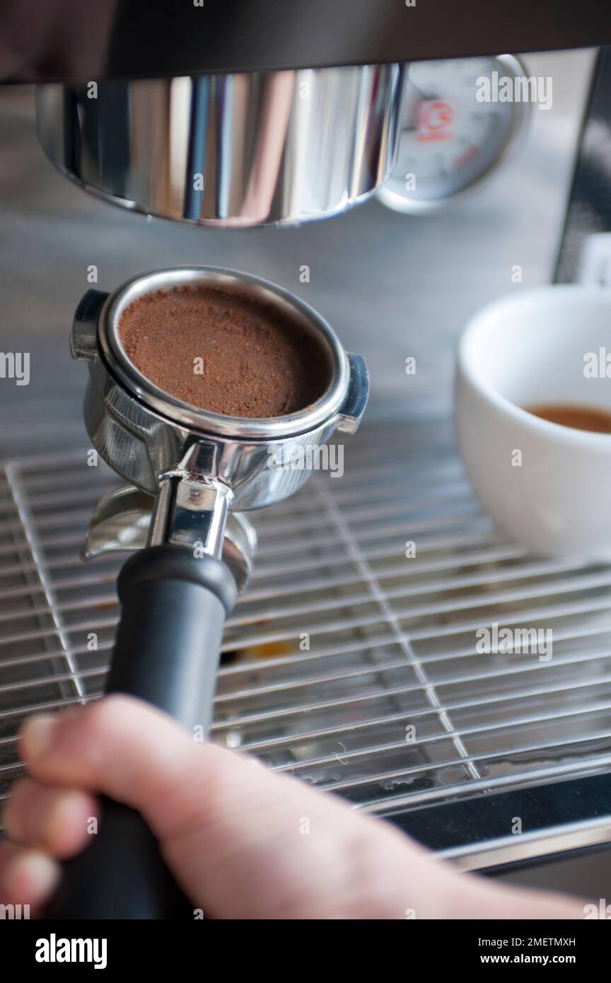 One group espresso machine hi-res stock photography and images - Alamy