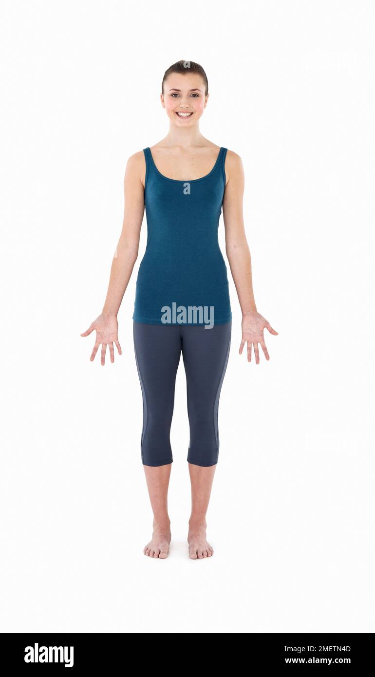Full body woman standing straight hi-res stock photography and images ...