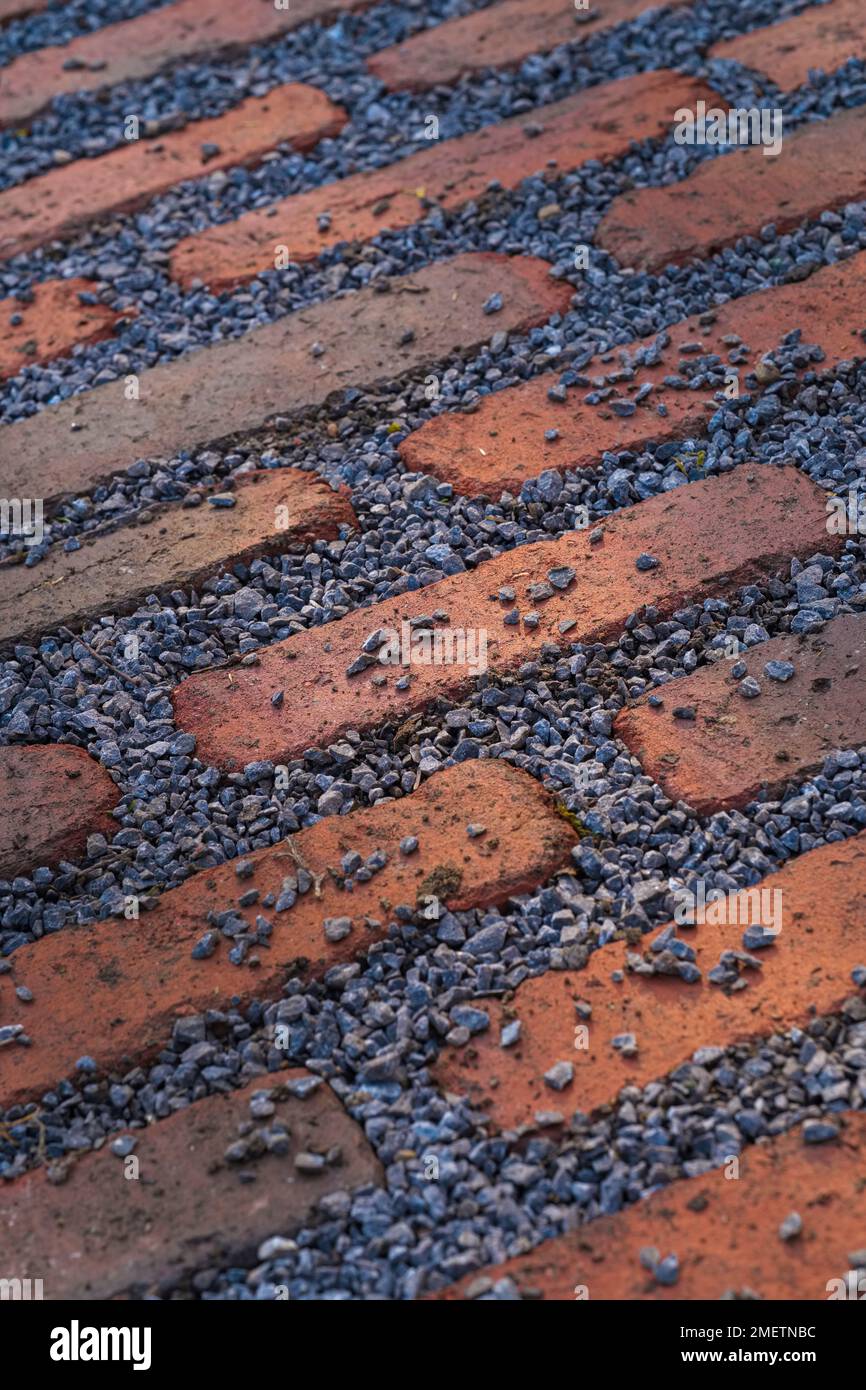 Backlit bricks in a path Stock Photo - Alamy
