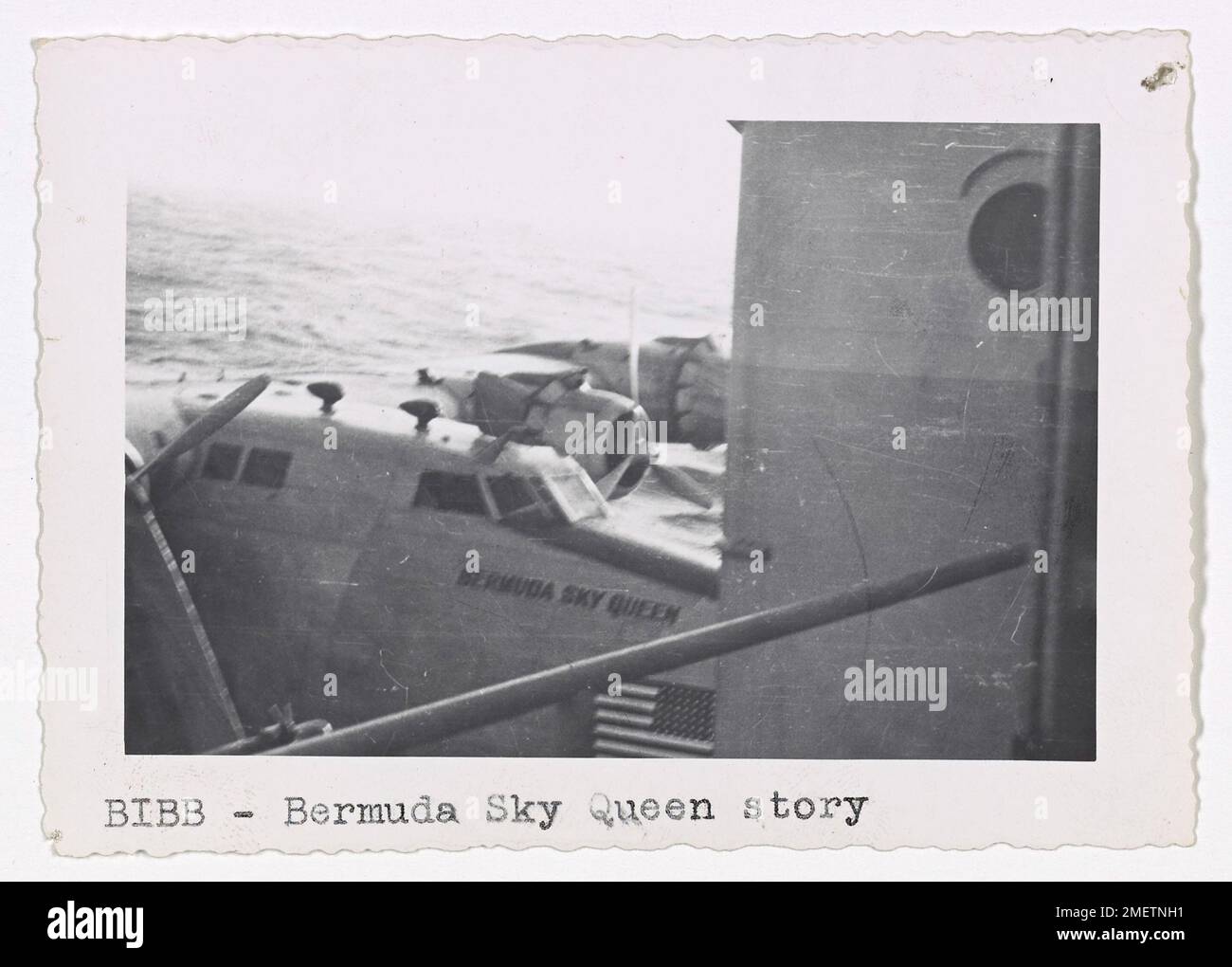 A U.S. Coast Guard Cutter Bibb observes the Bermuda Sky Queen, a ...