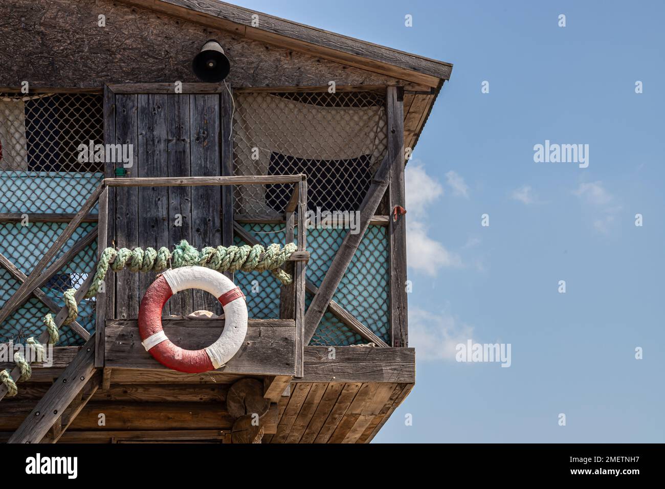 view of lifeguard float on beach house Stock Photo - Alamy