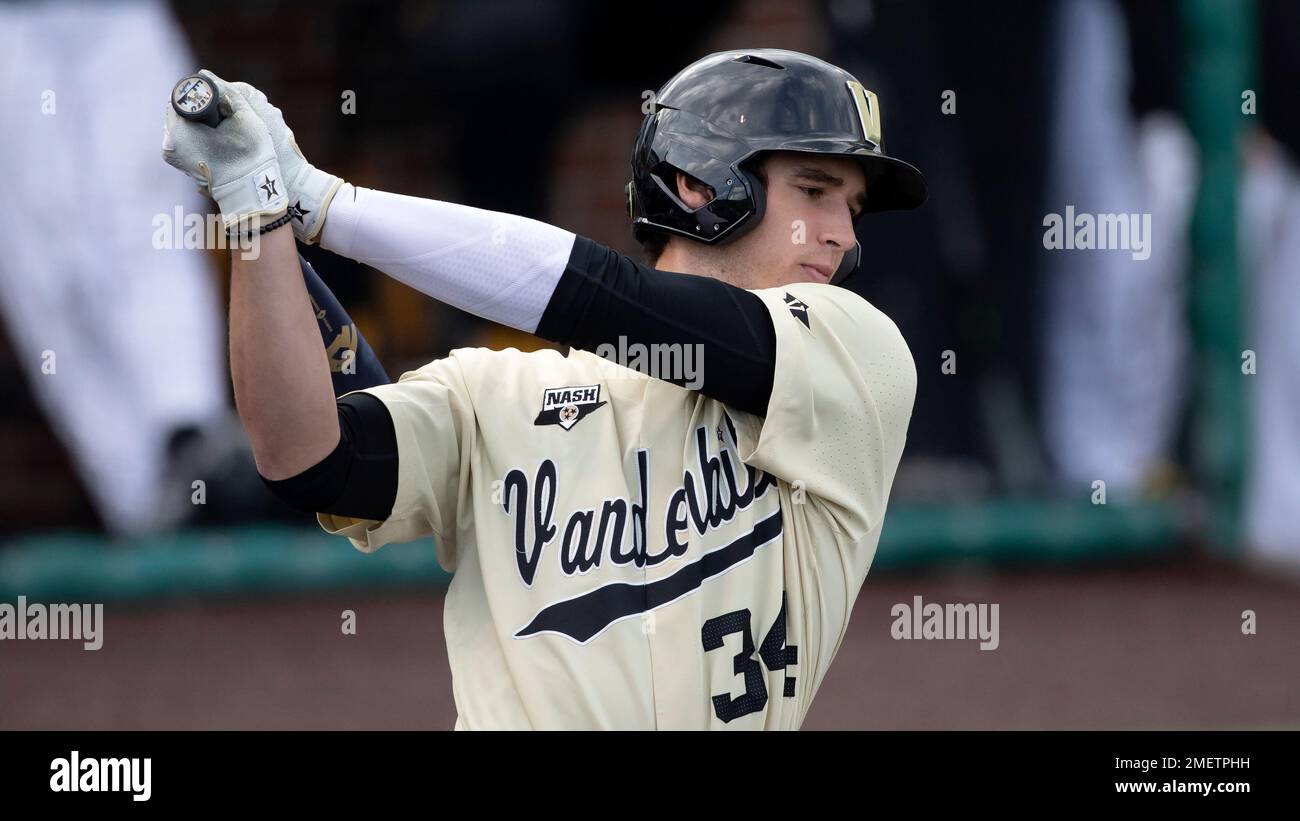 Vanderbilt's Spencer Jones during a NCAA baseball game on Saturday ...