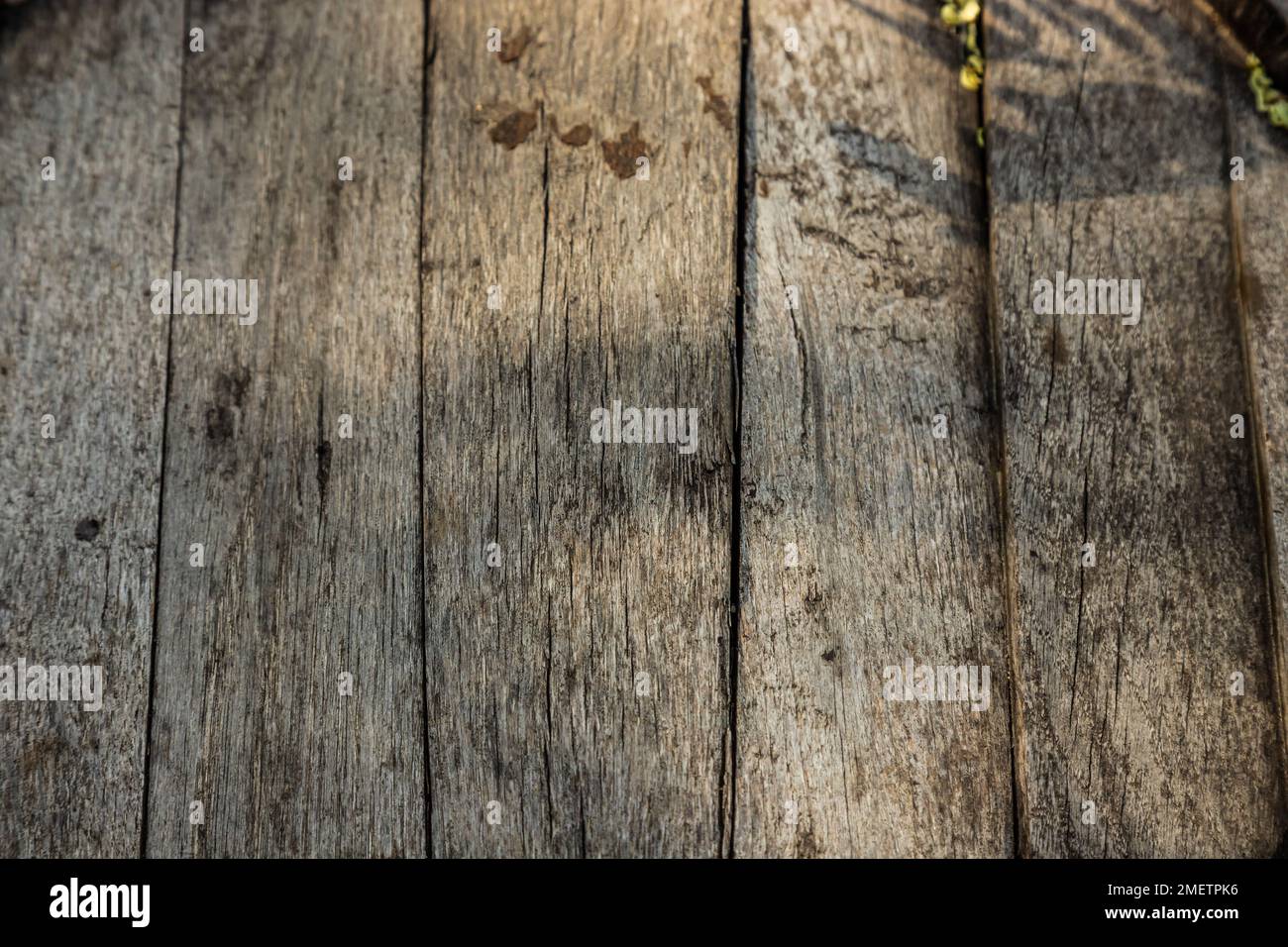 Vintage brown barrel wooden planks background texture with scratches ...
