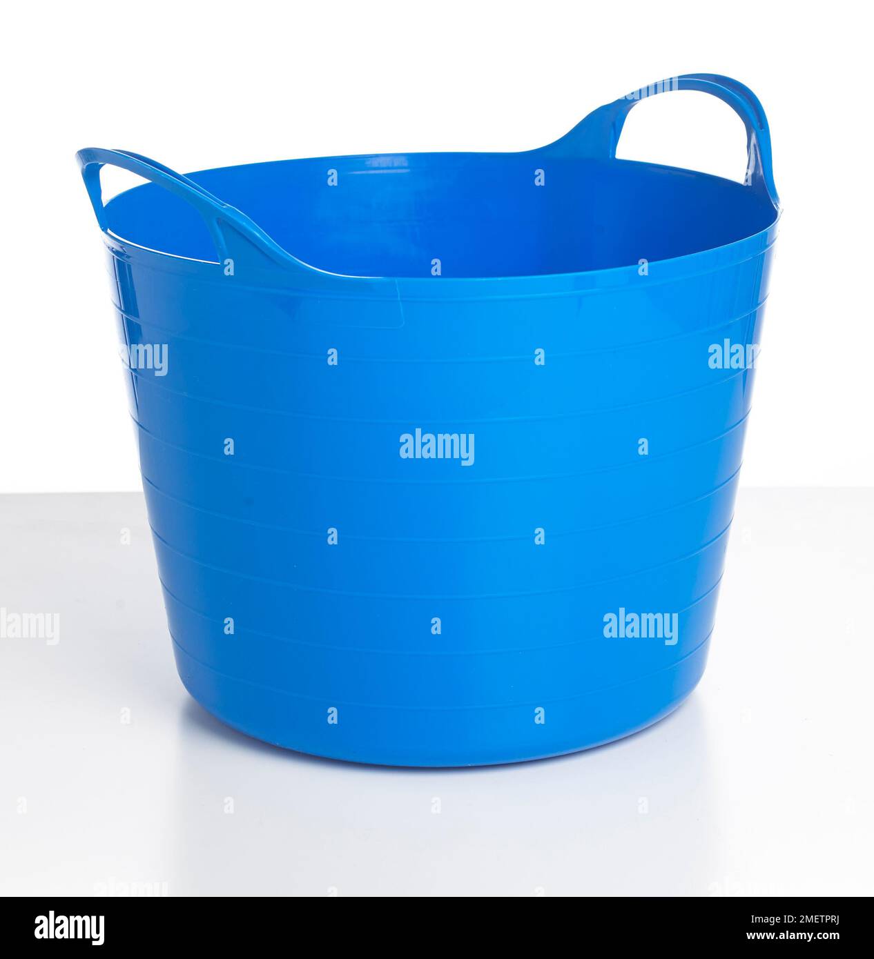 Blue plastic basket Stock Photo - Alamy
