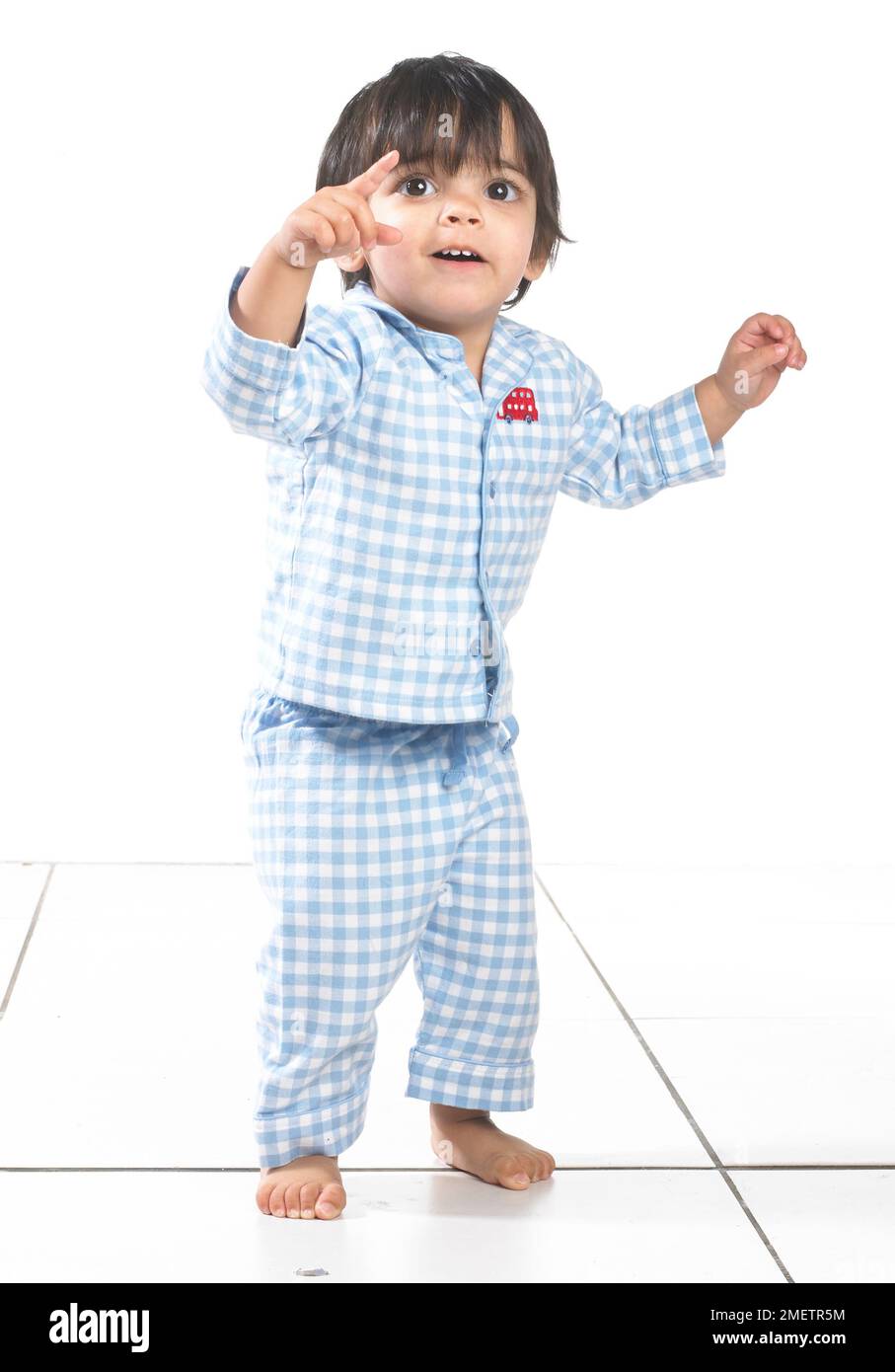 Small boy (16 months) wearing pyjamas Stock Photo - Alamy